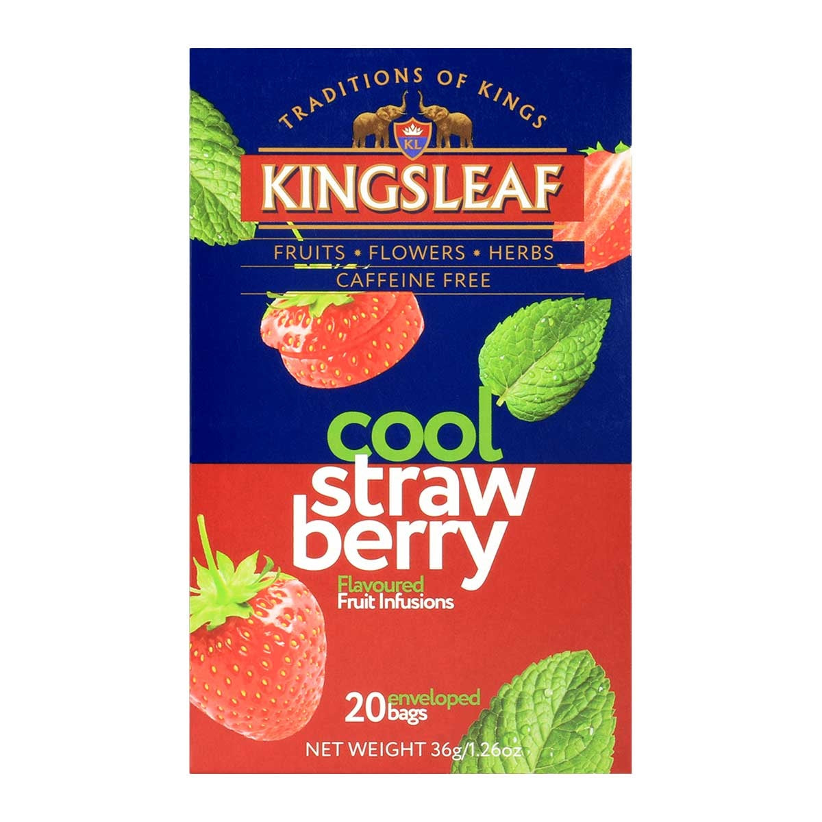 Kingsleaf Cool Strawberry Ceylon Tea (Caffeine Free) – New Middletown